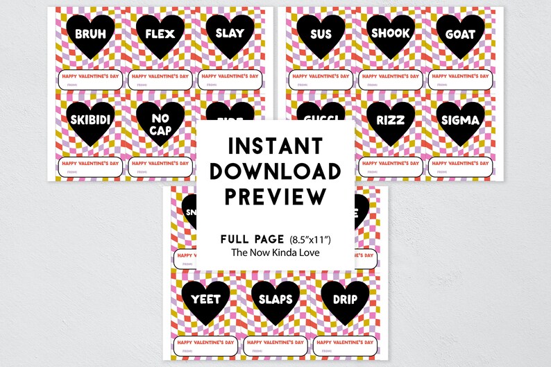 Printable Teen Slang Valentine Cards – Funny Kids Valentines Mega ...