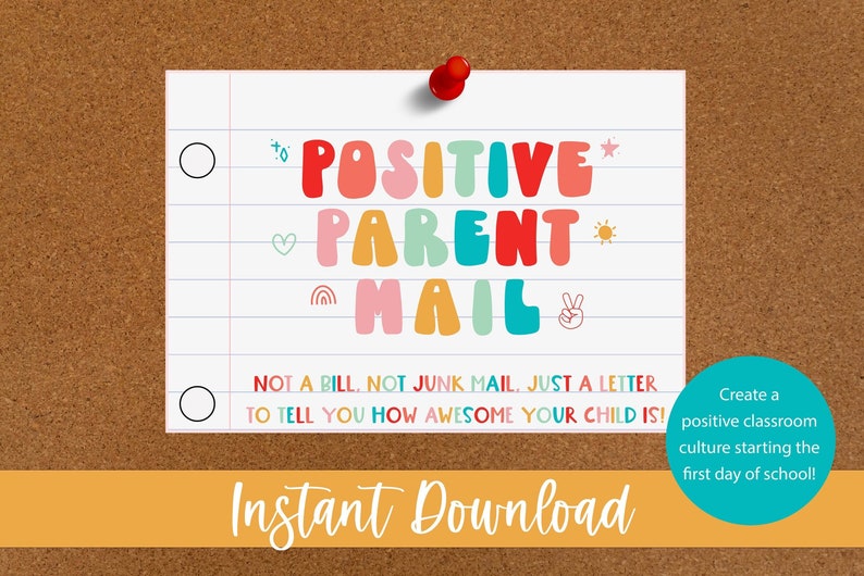 Positive Parent Mail: Teacher Notes for Student Encouragement (PDF) - Etsy