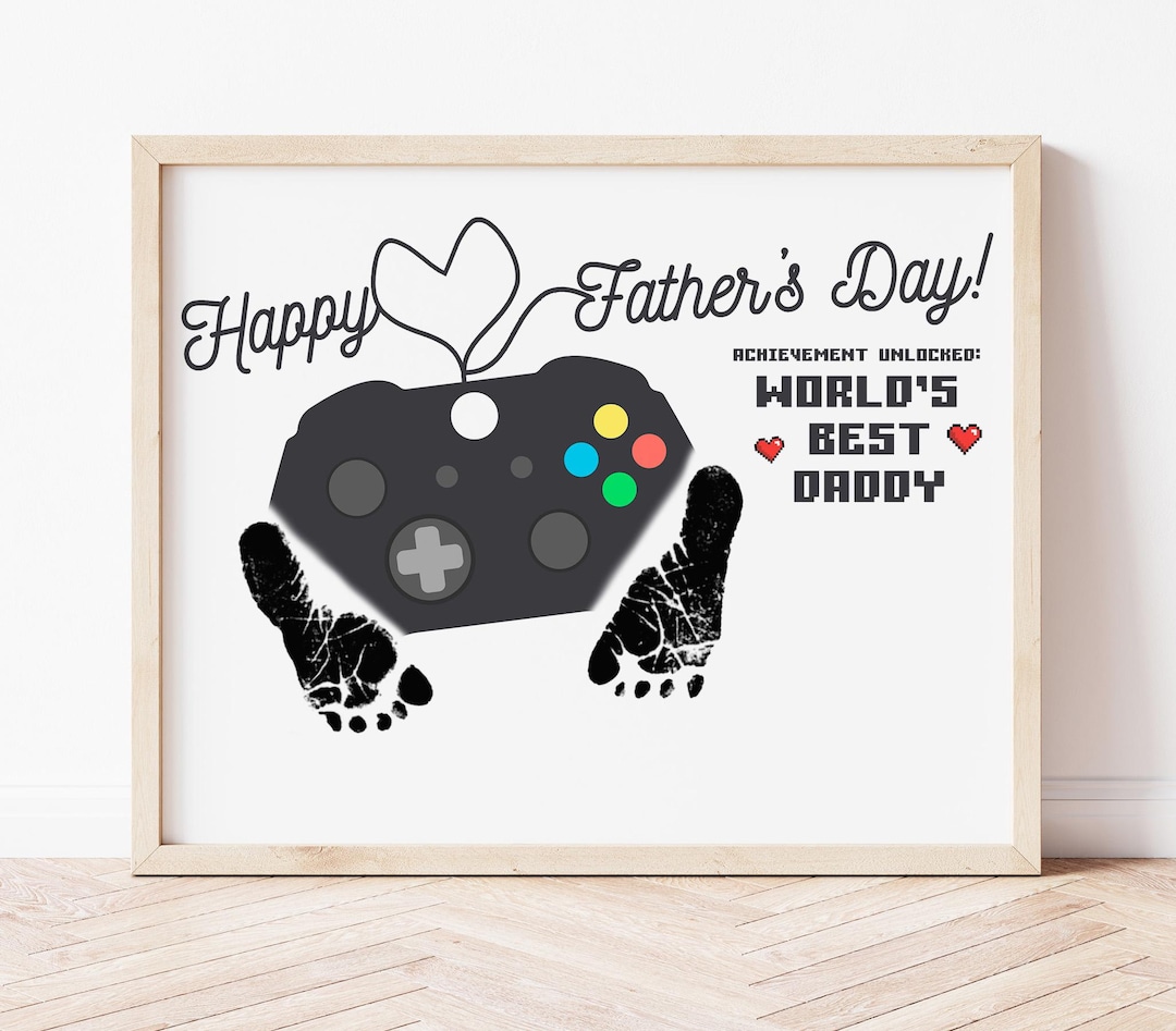 Handprint Father's Day Card · Personalized Father's Day Card · DIY ...