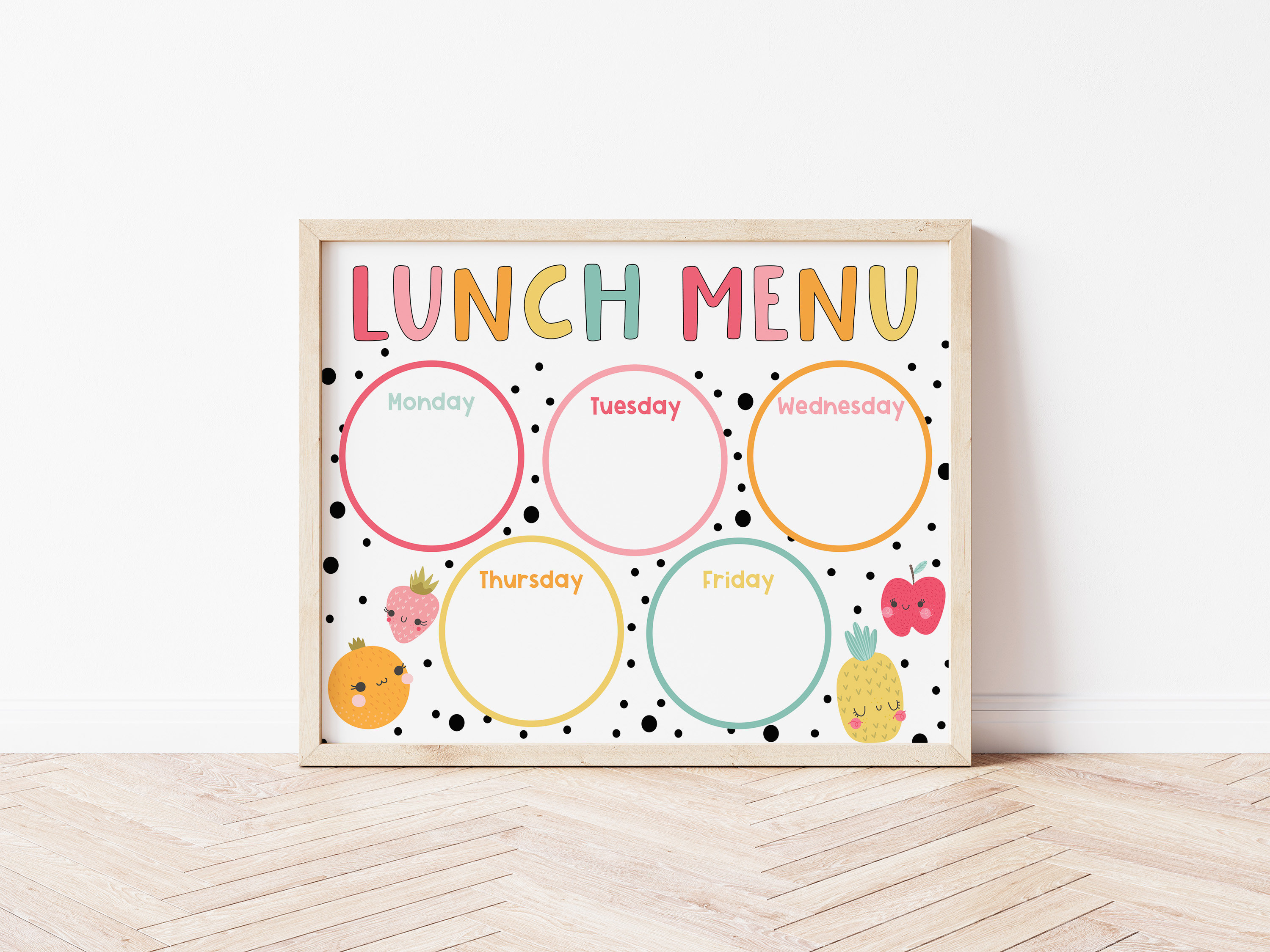 Modello Di Menu Per Il Pranzo Scolastico Servizio Di Refezione