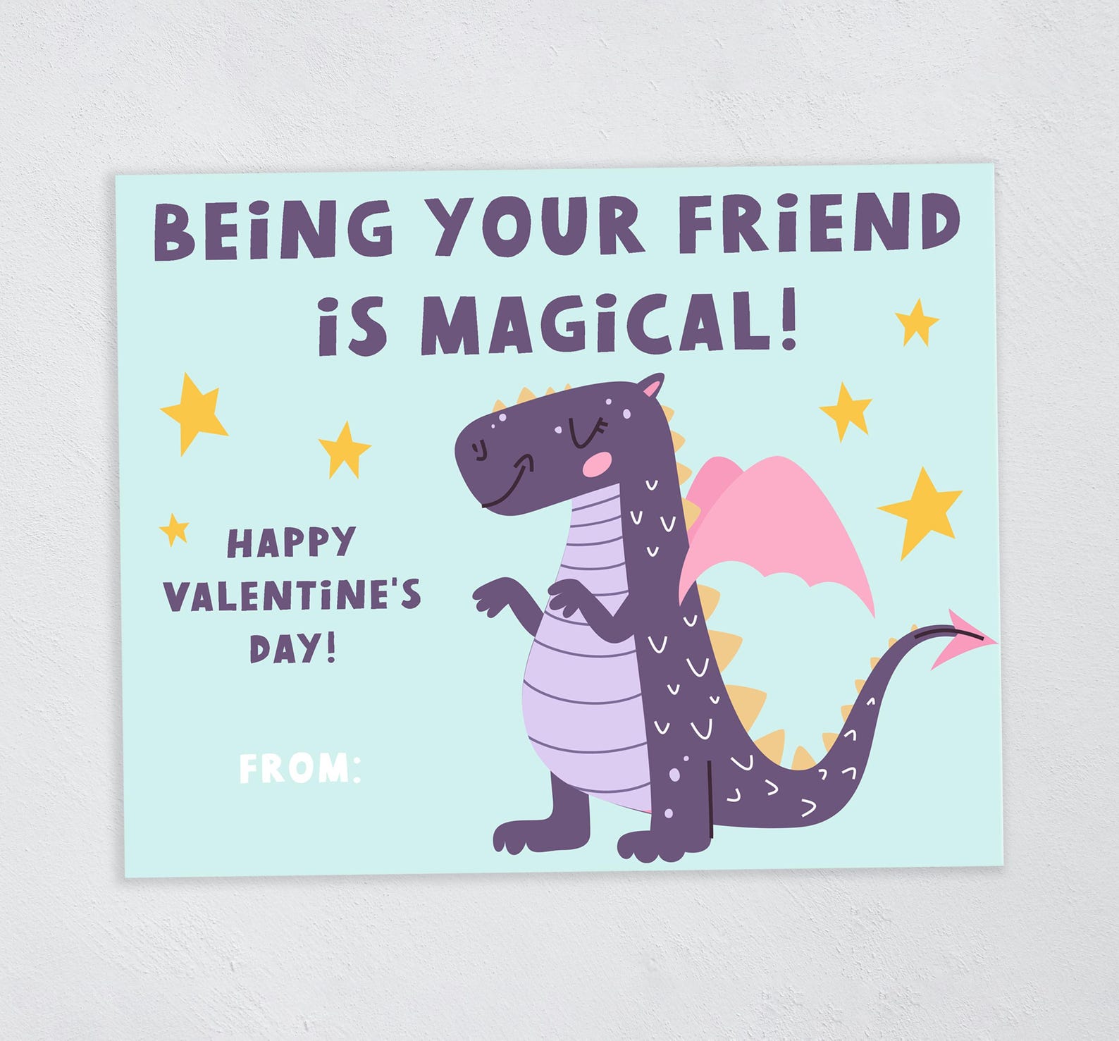 Dragon Valentine Cards – Printable Classroom Valentines for Kids ...