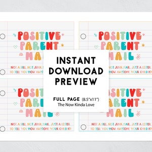 Positive Parent Mail: Teacher Notes for Student Encouragement (PDF) - Etsy