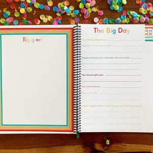 Personalized Birthday Memory Book: Ages 1-18 Keepsake Journal (digital ...