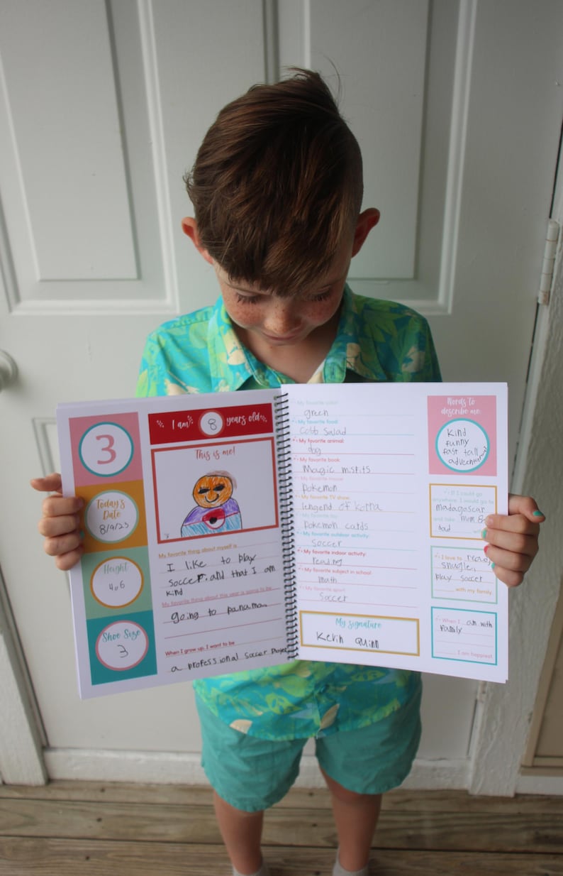 School Memory Book Printable: First Day Journal, Prek-12 Keepsake ...