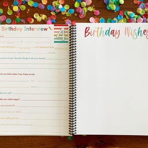 Personalized Birthday Memory Book: Ages 1-18 Keepsake Journal (digital ...