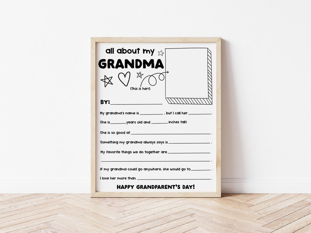 All About My Grandma Printable · Grandparents Day Card From Kids ...