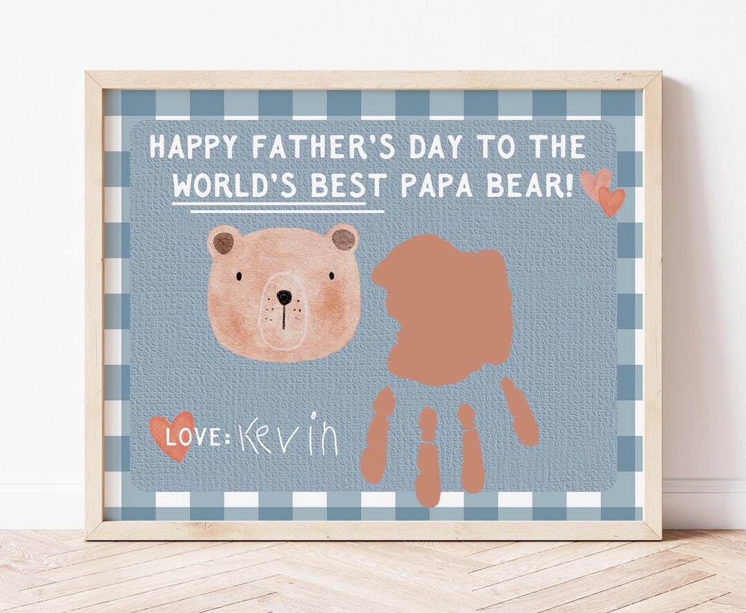 Handprint Father's Day Card · Personalized Father's Day Card ...