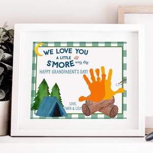 Smore Handprint Craft for Grandparents Grandparents Day Craft Printable ...
