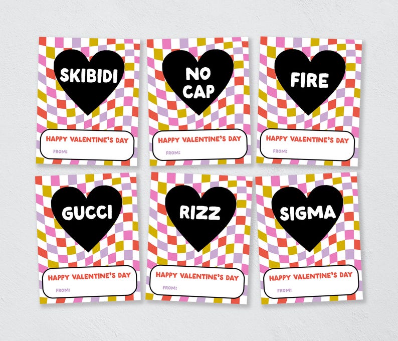Printable Teen Slang Valentine Cards – Funny Kids Valentines Mega ...