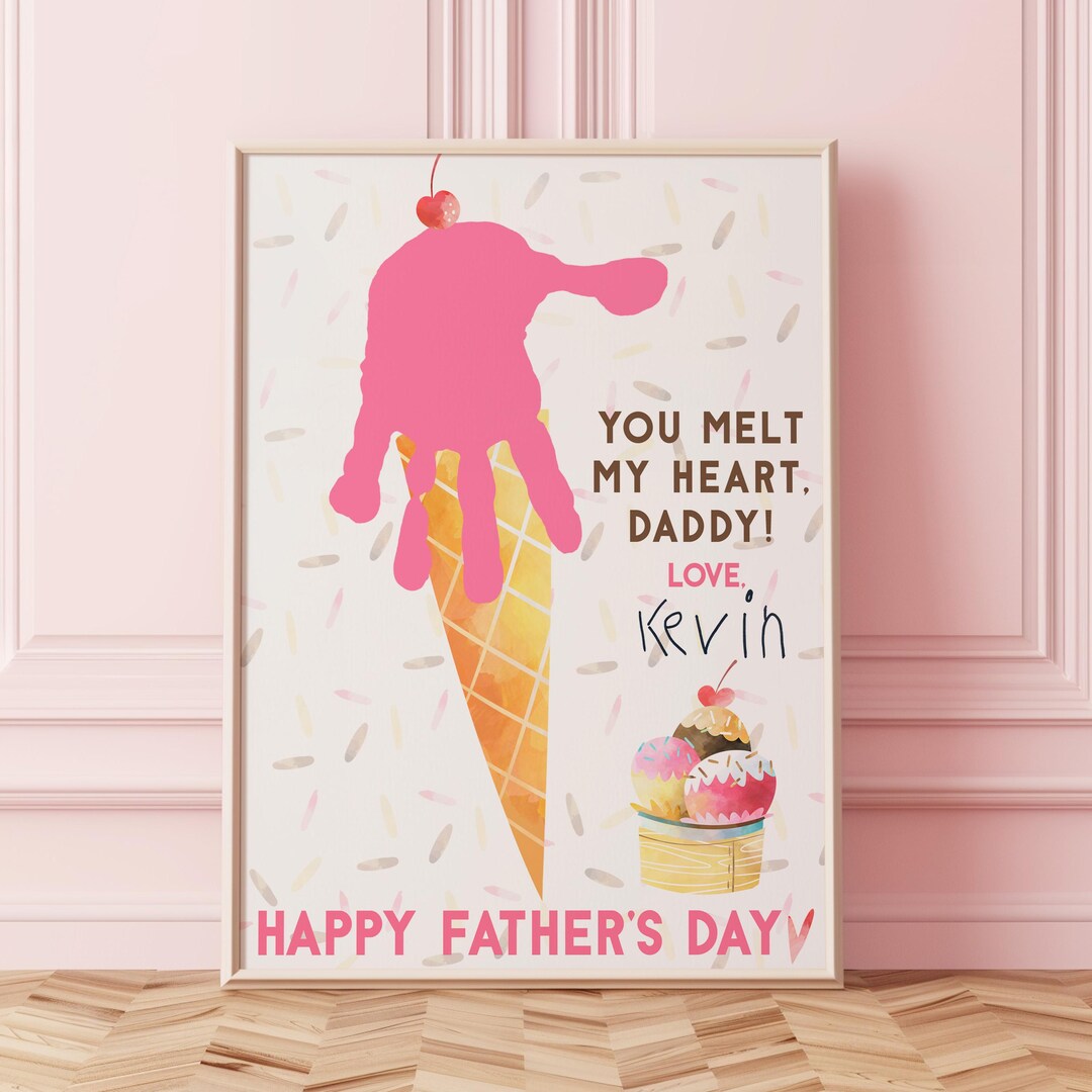 Handprint Father's Day Card · Personalized Father's Day Card ...