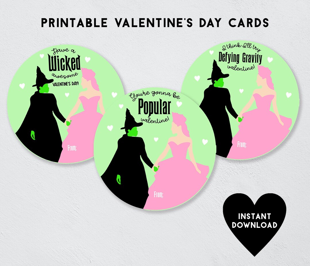Wicked Valentine's Day Cards for Kids • Printable Classroom Valentines ...