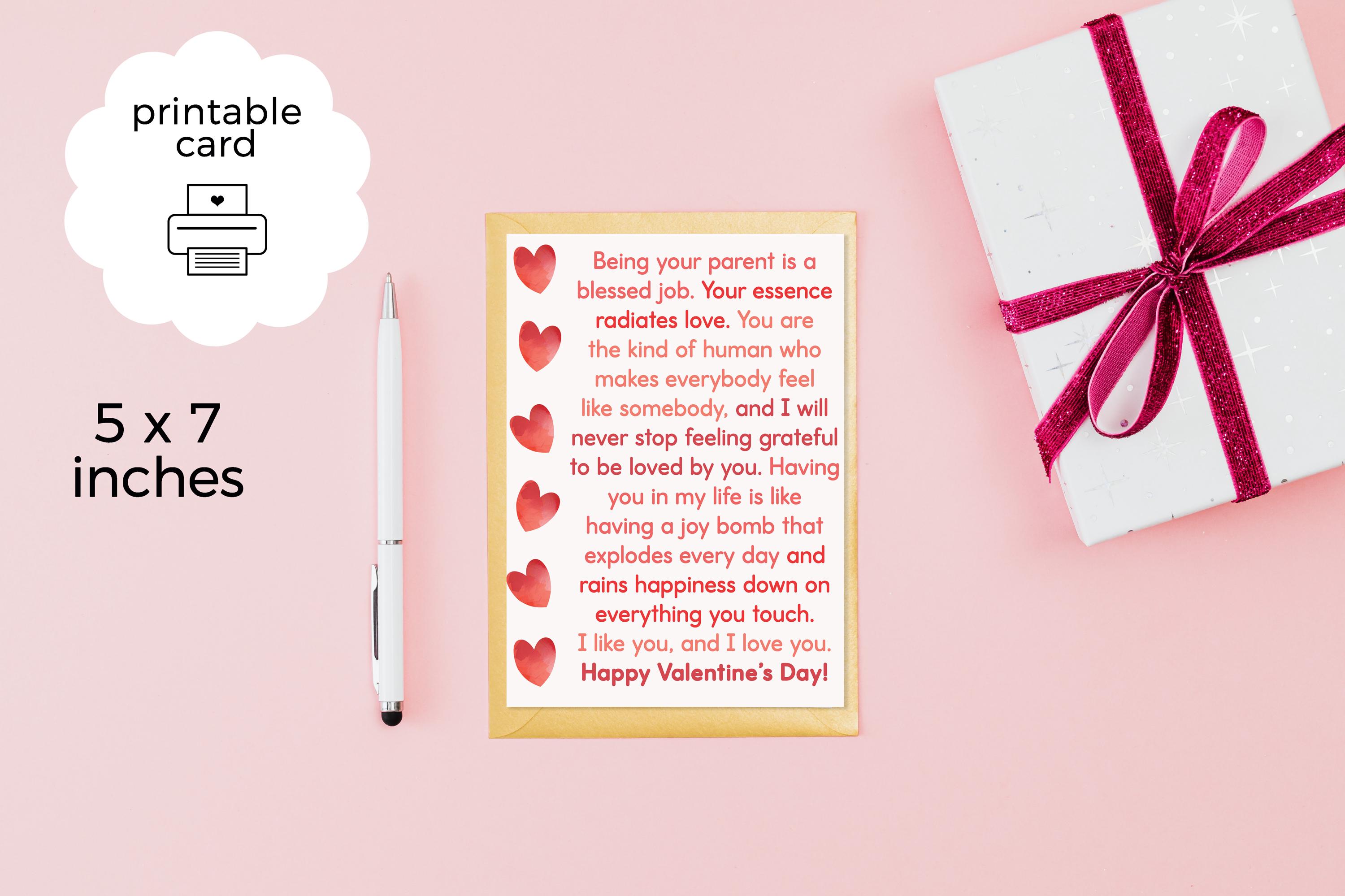 Printable Valentine’s Day Card for Child – Heartfelt Parent-to-child ...