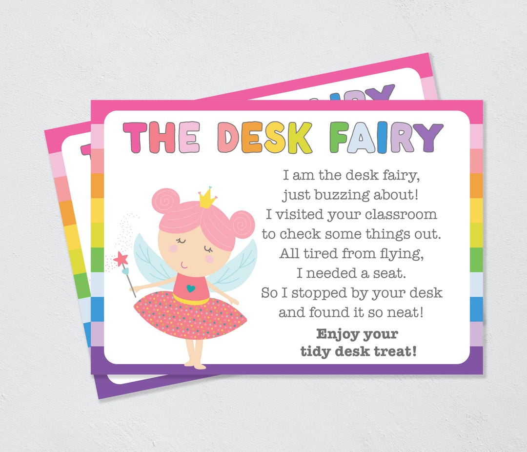 Desk Fairy Note · Teacher Mail · Positive Classroom Culture · Happy ...