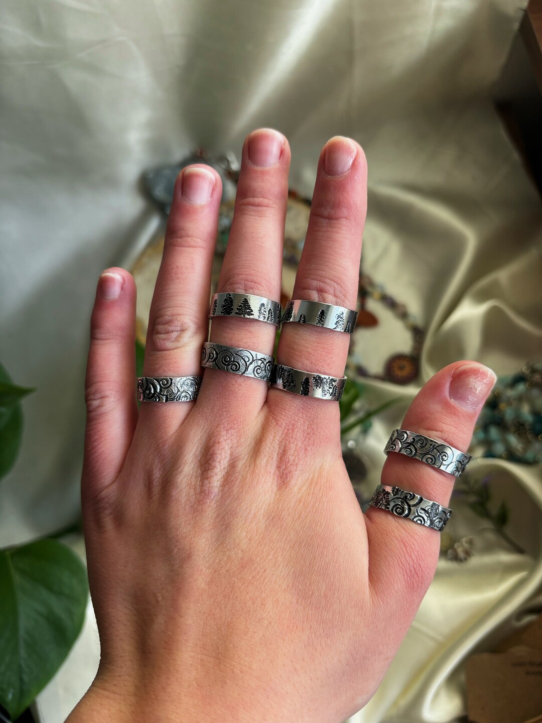 Stamped Rings - Etsy