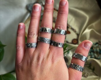 Stamped Rings - Etsy
