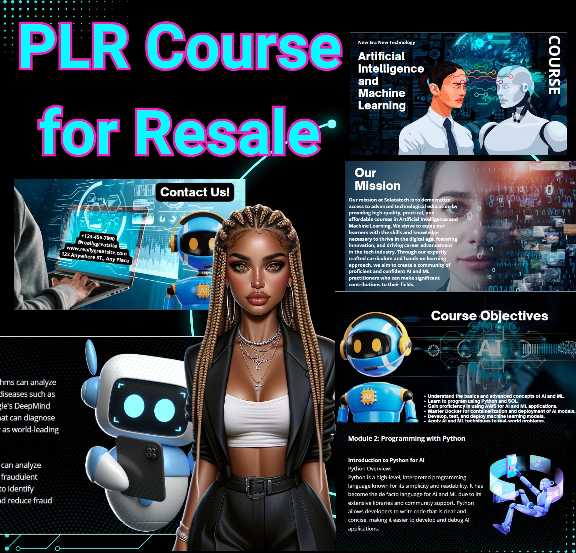 AI PLR Course for Resale Editable Canva Template Course for Resale Done for You Canva Pro MMR ...