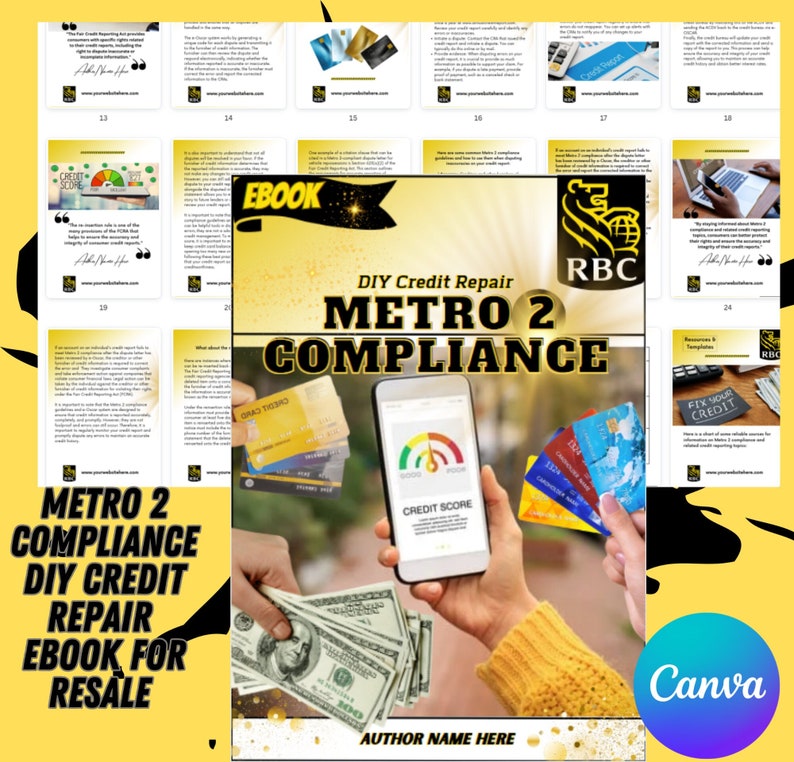 Metro 2 Compliance Ebook: DIY Credit Repair Templates (canva Pro ...