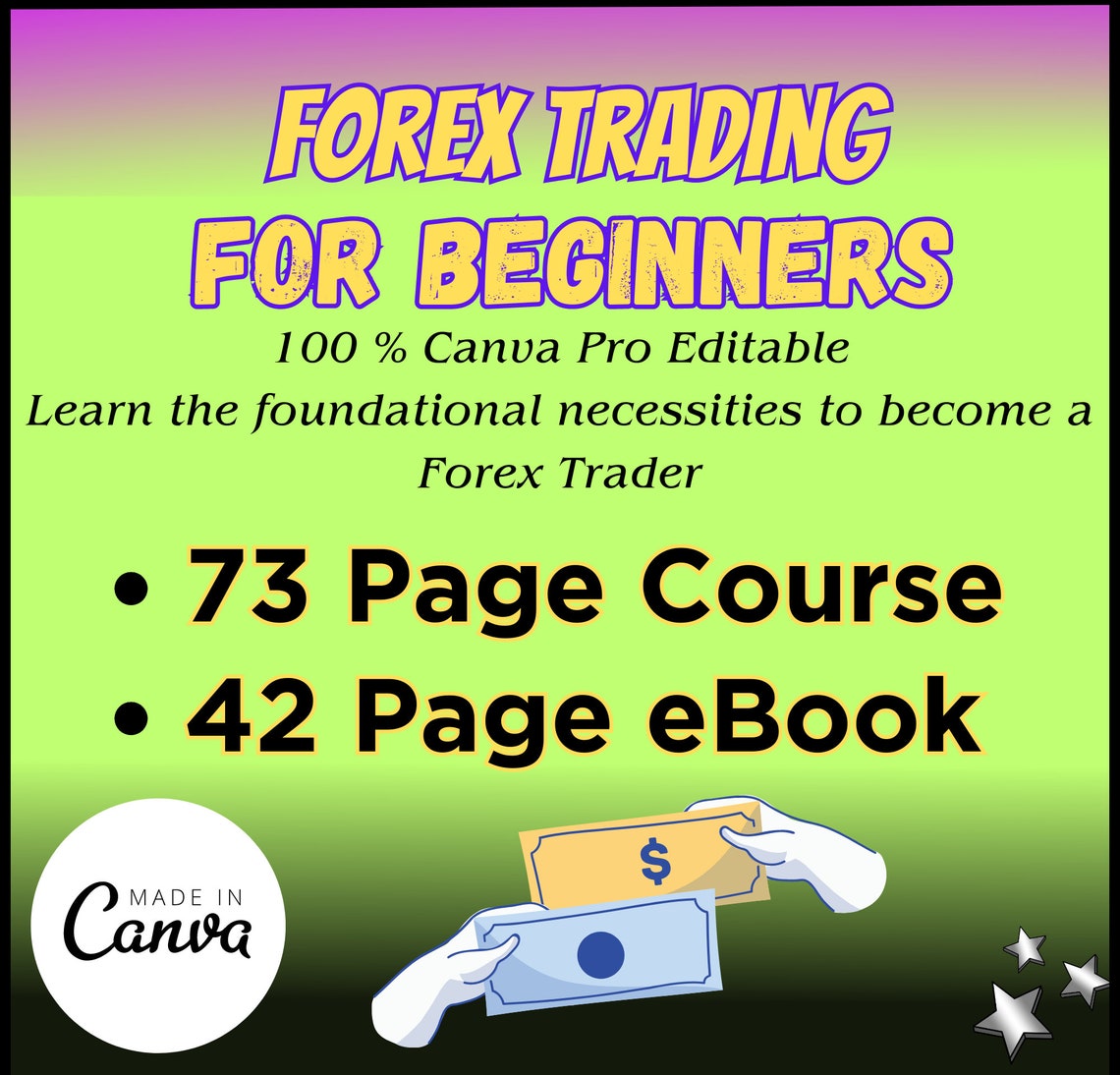 PLR Forex Trading Course With Ebook for Resale, Canva Pro Editable ...