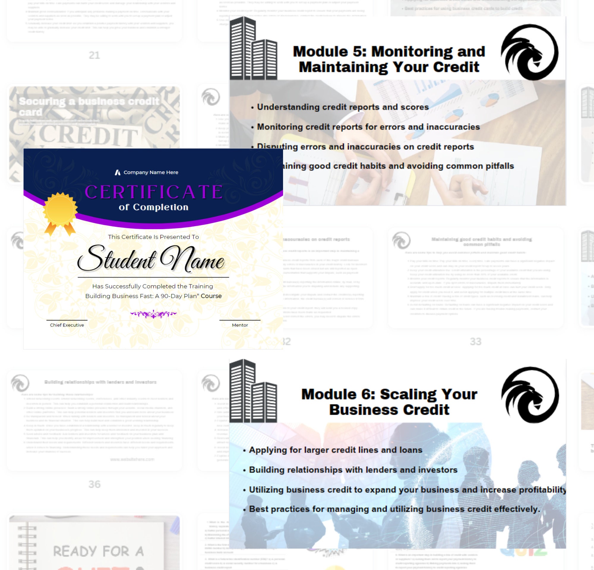 PLR Business Credit Course: Canva Template for Resale (digital Download ...