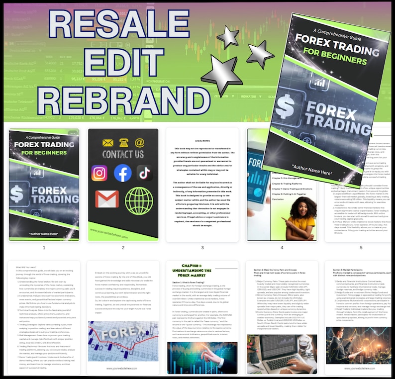 PLR Forex Trading Course With Ebook for Resale, Canva Pro Editable ...