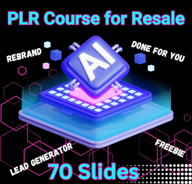 AI- PLR Course for Resale – Editable Canva Template- Course for Resale- Done for You- Canva Pro ...