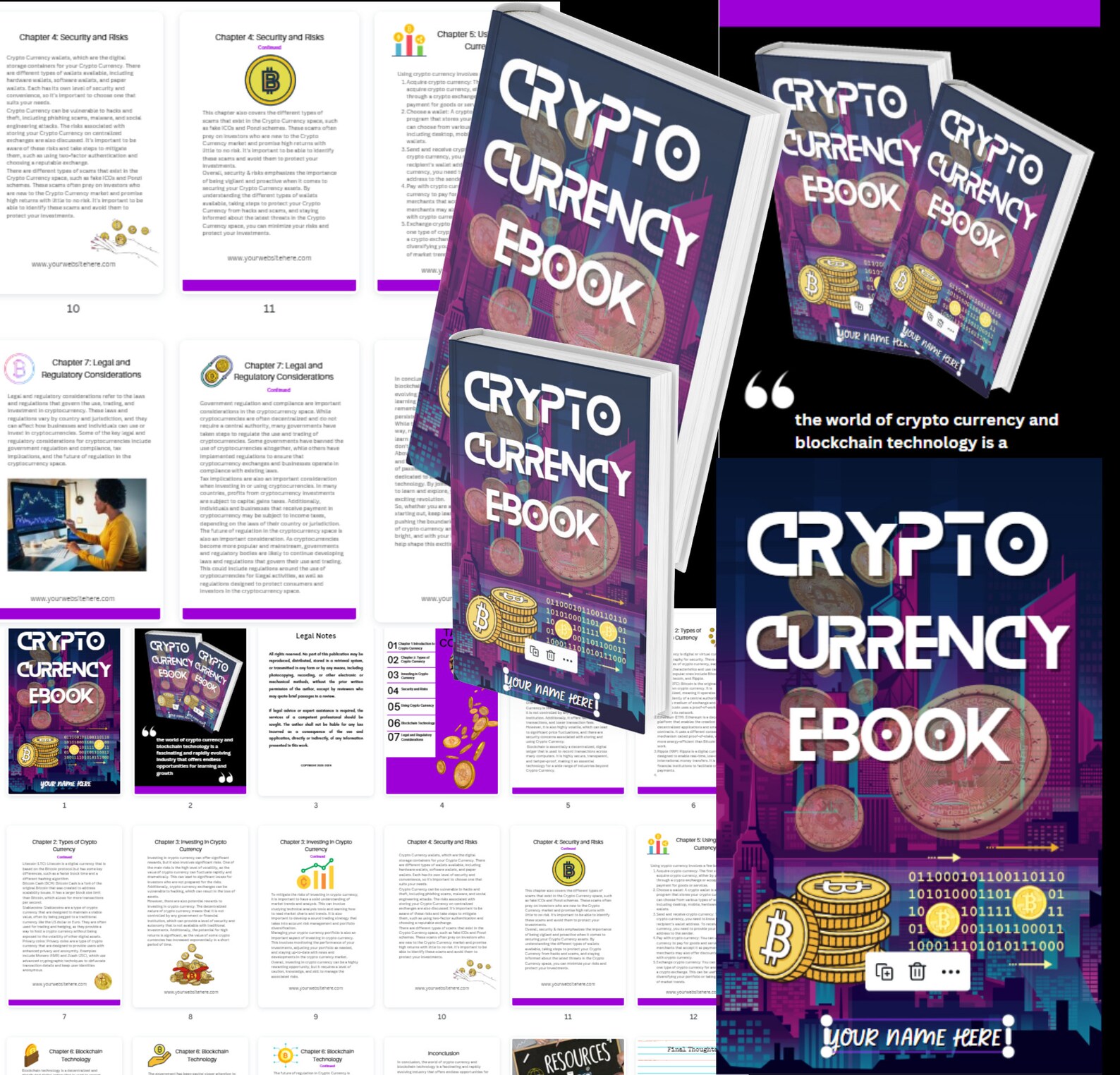 PLR Crypto Currency Course Template for Resale Canva Pro Editable Done for you Course Template ...