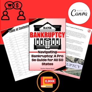 PLR Bankruptcy Ebook- for Resale- Canva Pro Editable- Bankruptcy Pro Se ...