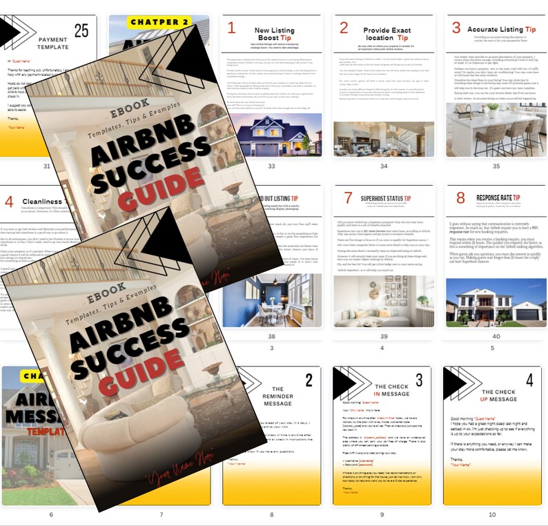 Airbnb Ebook Canva Template Editable Resale Rebrand Airbnb Success ...