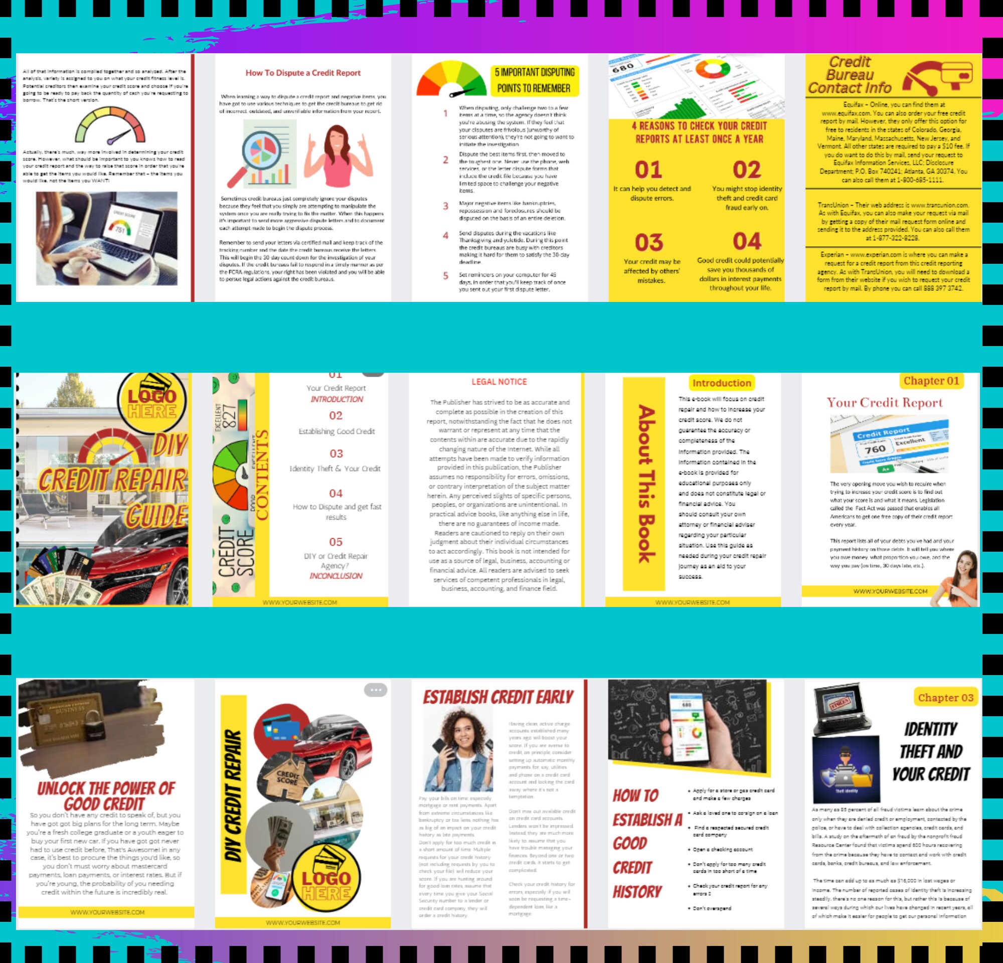 PLR Ebook for Resale Done for You White Label Credit Repair Ebook, Canva Editable, Resale ...