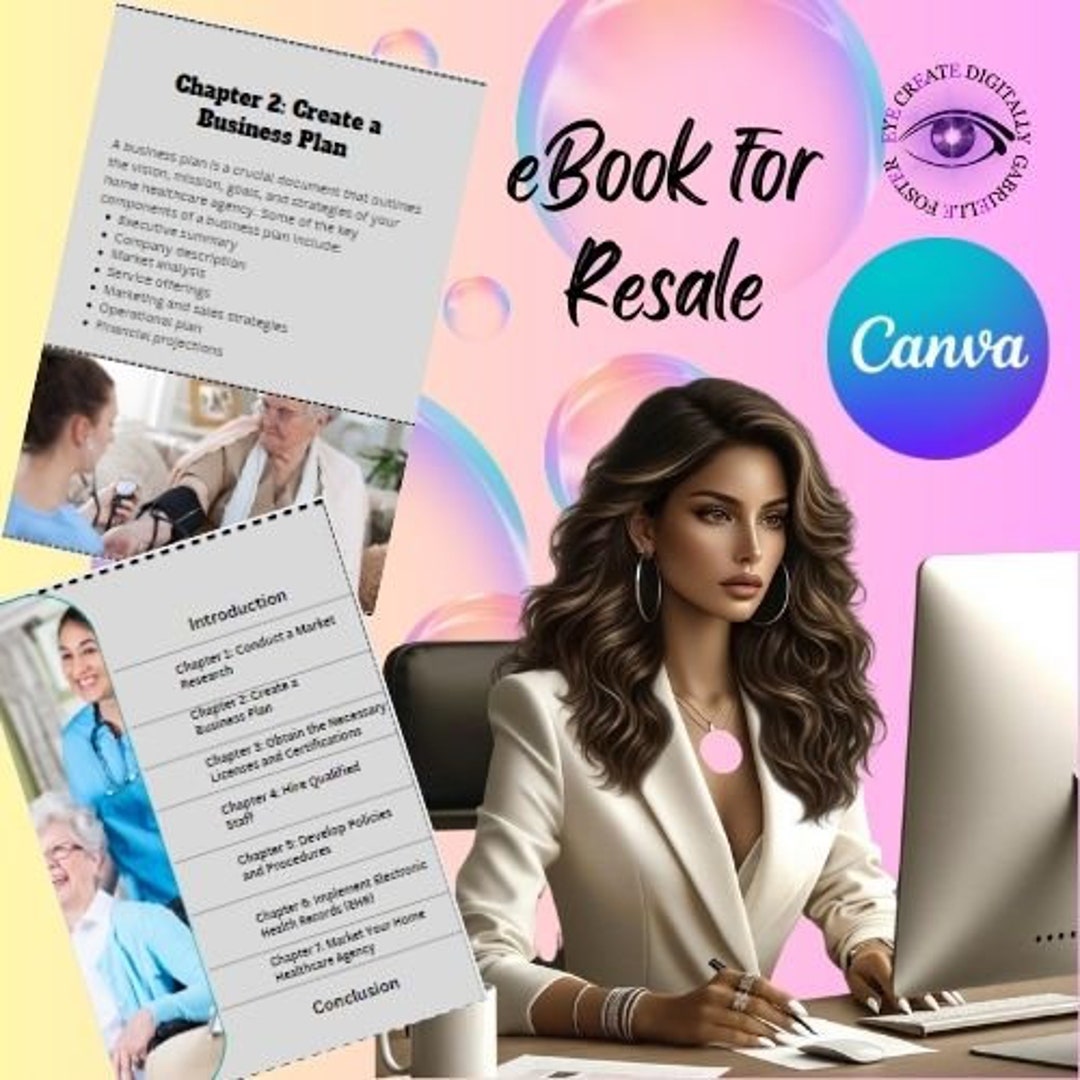 PLR Ebook-home Healthcare Ebook Canva Editable Resale Template Done for ...