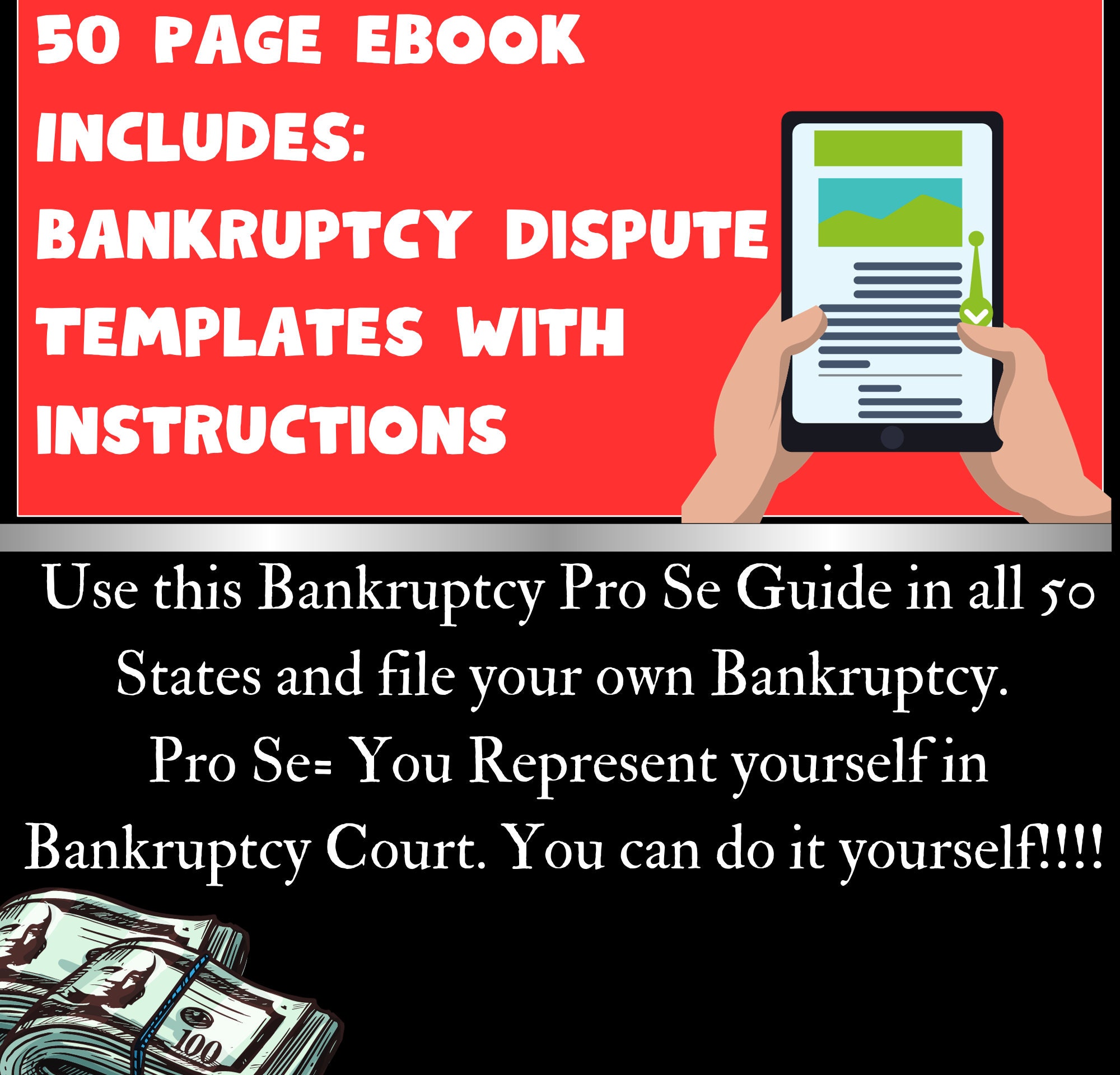 PLR Bankruptcy Ebook for Resale Canva Pro Editable Bankruptcy Pro Se ...