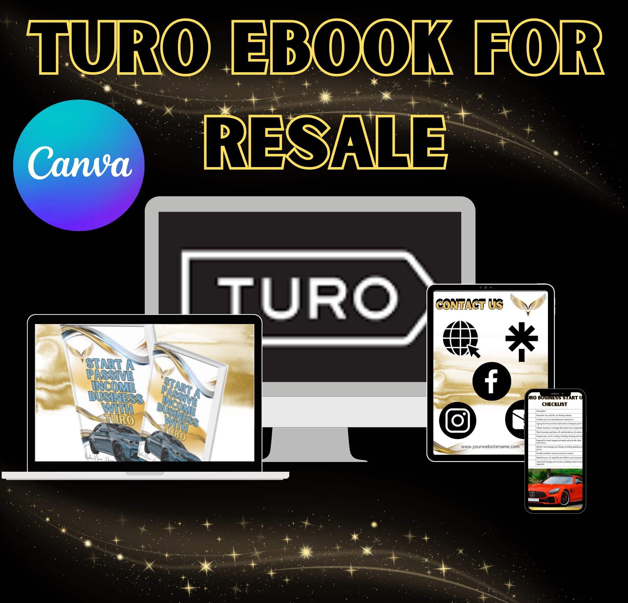 PLR- Ebook- Done for You- Turo Ebook for Resale - Canva Template-start ...