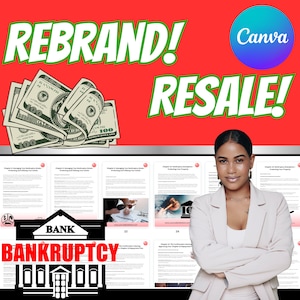 PLR Bankruptcy Ebook- for Resale- Canva Pro Editable- Bankruptcy Pro Se ...
