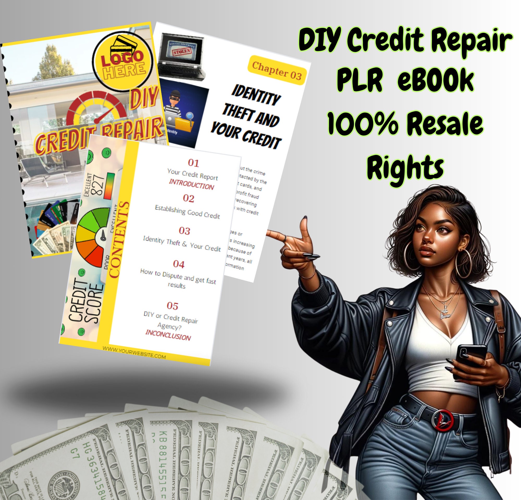 PLR Ebook for Resale Done for You White Label Credit Repair Ebook, Canva Editable, Resale ...