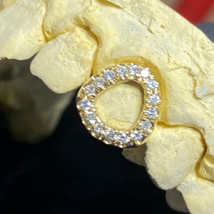 Iced Out Diamond Window Tooth Cap Grillz UK Worldwide Shipping - Etsy