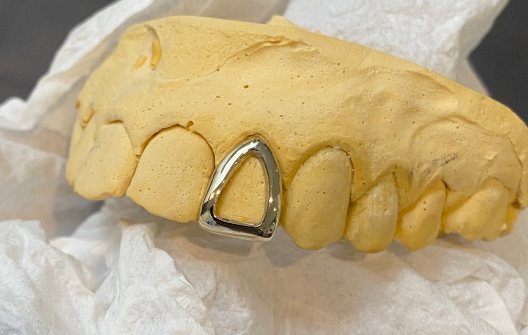 Gold Window/open Face Grillz Tooth Cap Worldwide Shipping White, Rose ...