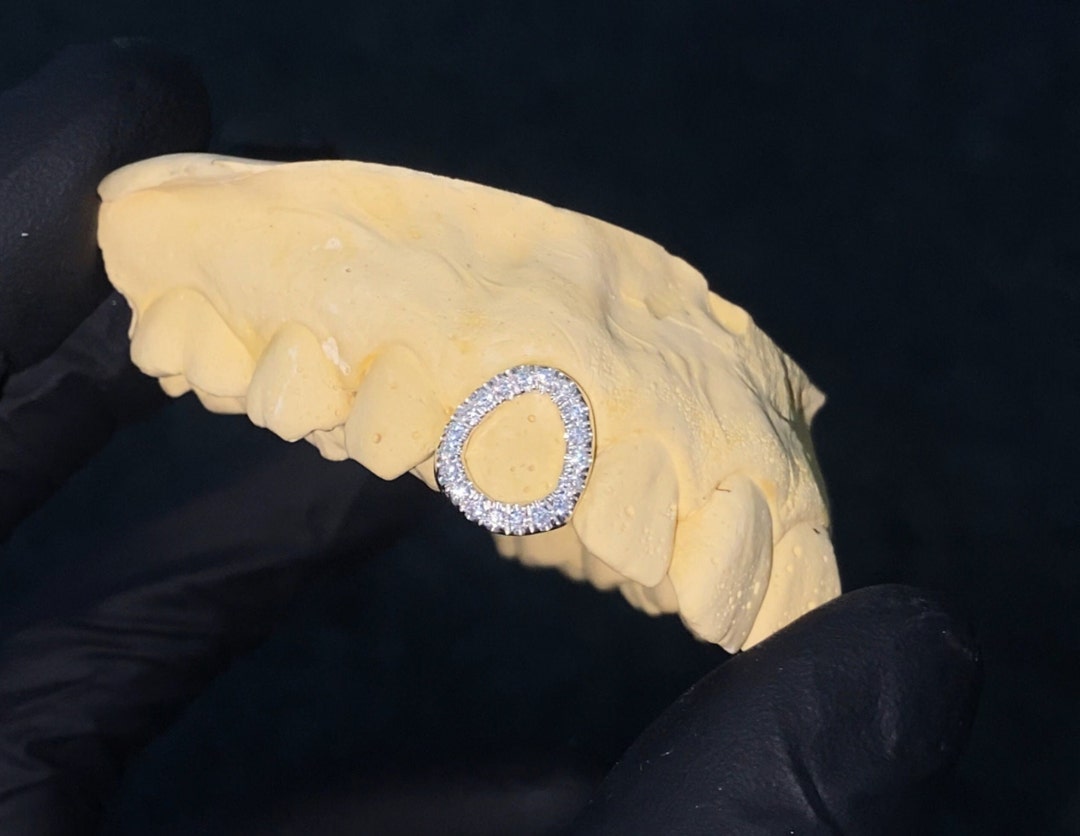 Iced Out Diamond Window Tooth Cap Grillz UK Worldwide Shipping - Etsy