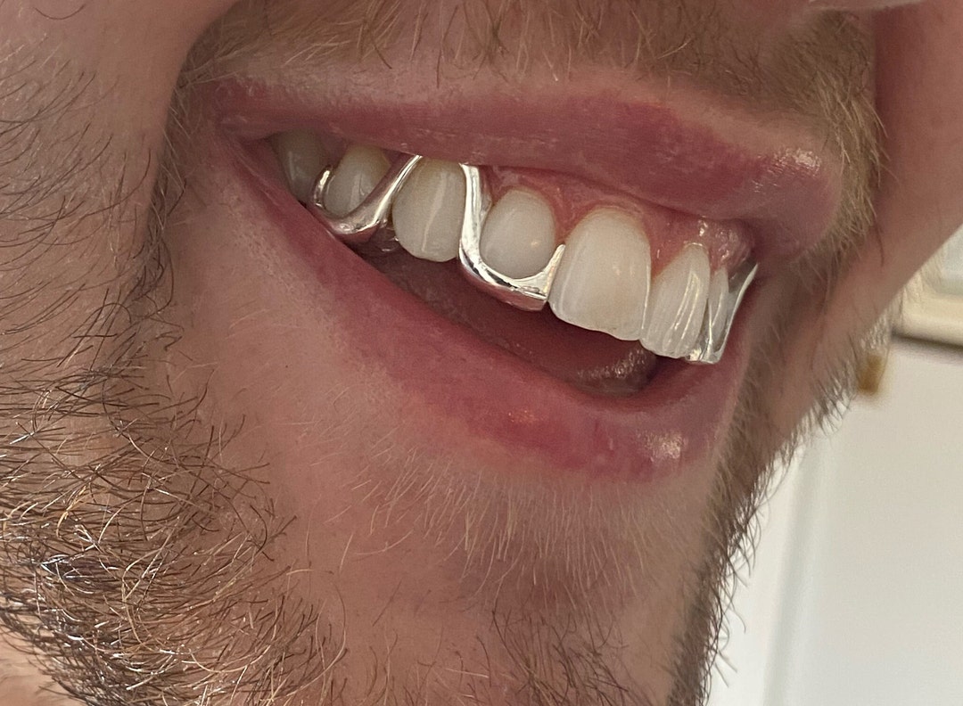 The Wave Grill, 925 Sterling, Gold - Etsy