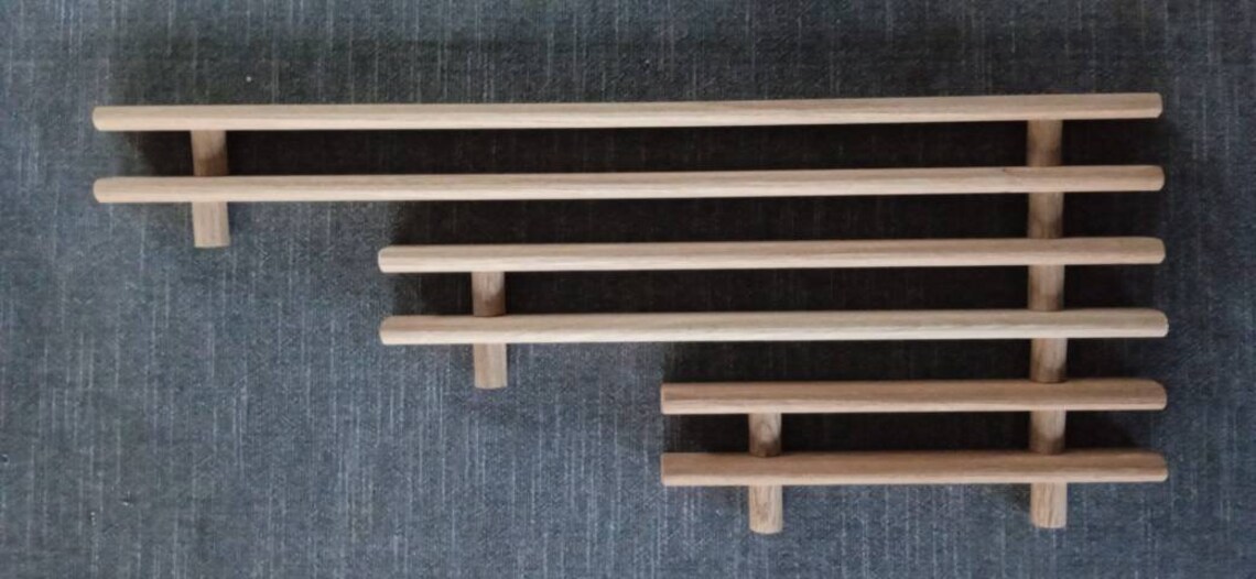 Wooden Handles Oak Type 02 - Etsy