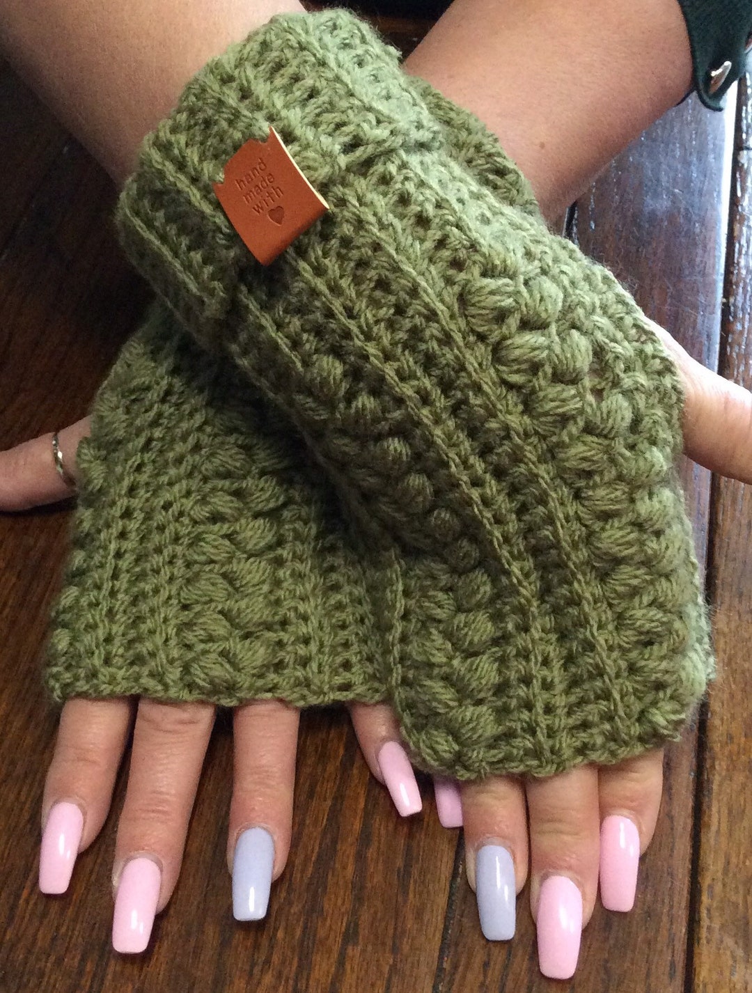 Handmade Wrist Hand Warmers Fingerless Wool Long - Etsy
