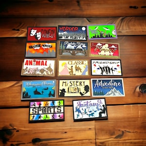 Library Genre Signs Book Theme Signs Wall Art - Etsy