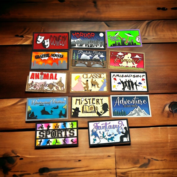 Library Genre - Etsy