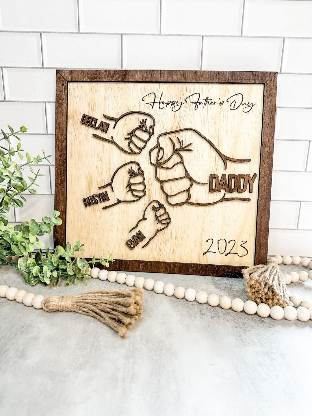 Father's Day Fist Bump Gift Frame Wall Art - Etsy
