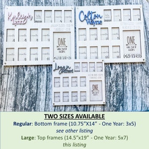 LARGE Baby Birth Through One Year Monthly Photo Picture Frame - Etsy