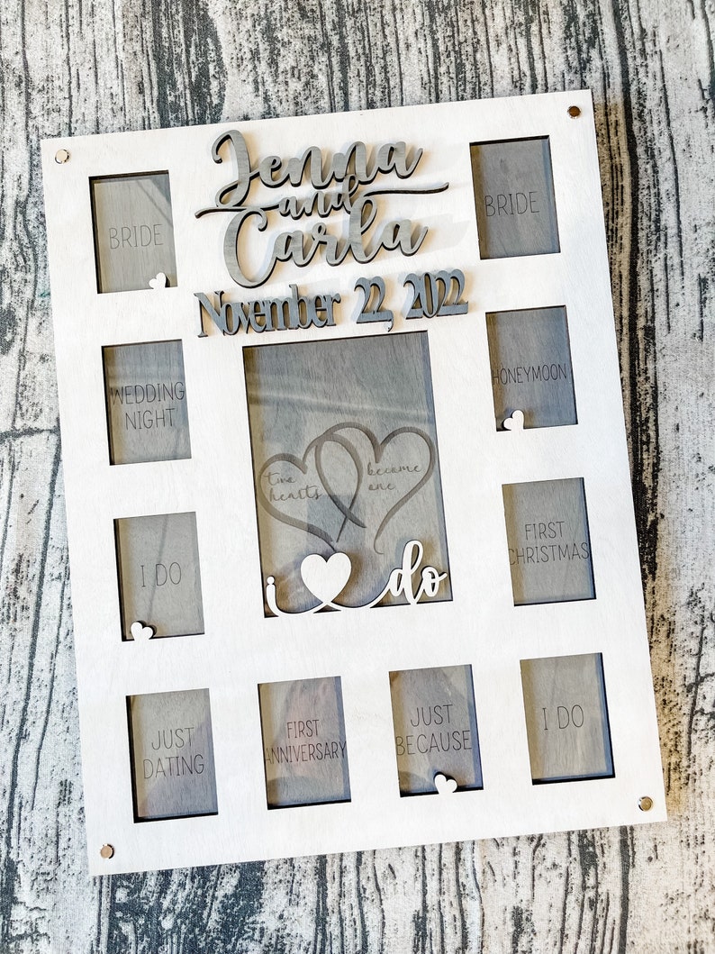 Wedding Marriage Photo Frame Personalized Wall Art - Etsy