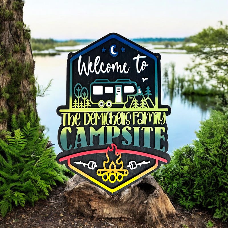 Campsite Sign - Etsy