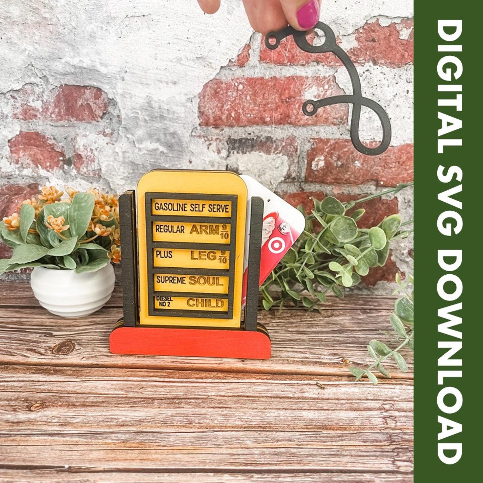 Gift Card Holder for Funny Gas Pump Gas Card Digital SVG - Etsy