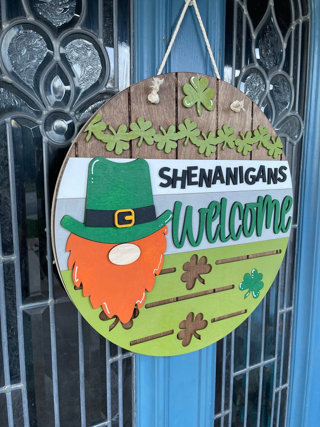 16" St Patrick’s Day Leprechaun Door Sign - Etsy