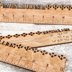 Personalized Teacher Gift Rulers With Engraved Handwritten Message - Etsy