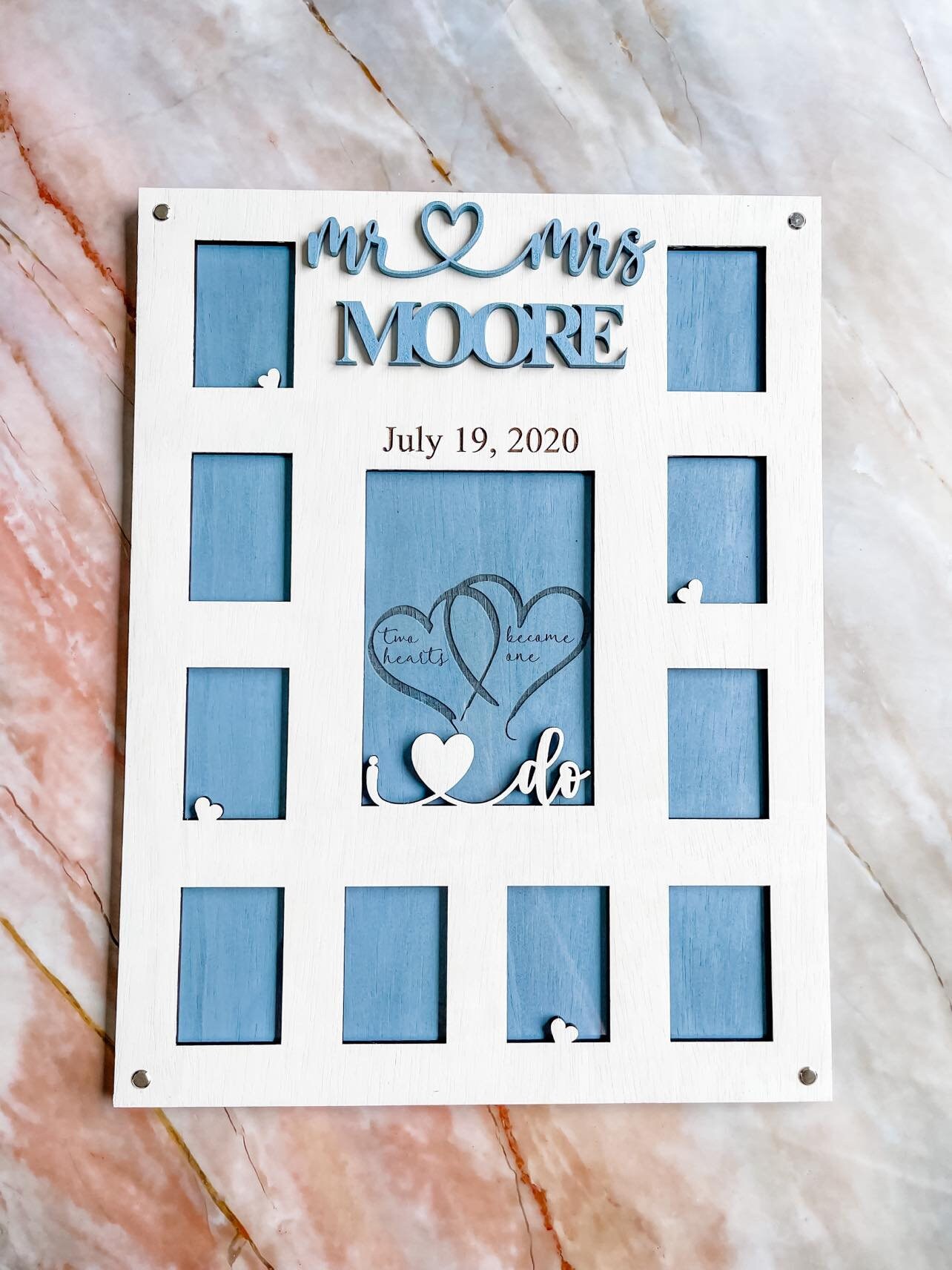 Wedding Marriage Photo Frame Personalized Wall Art - Etsy